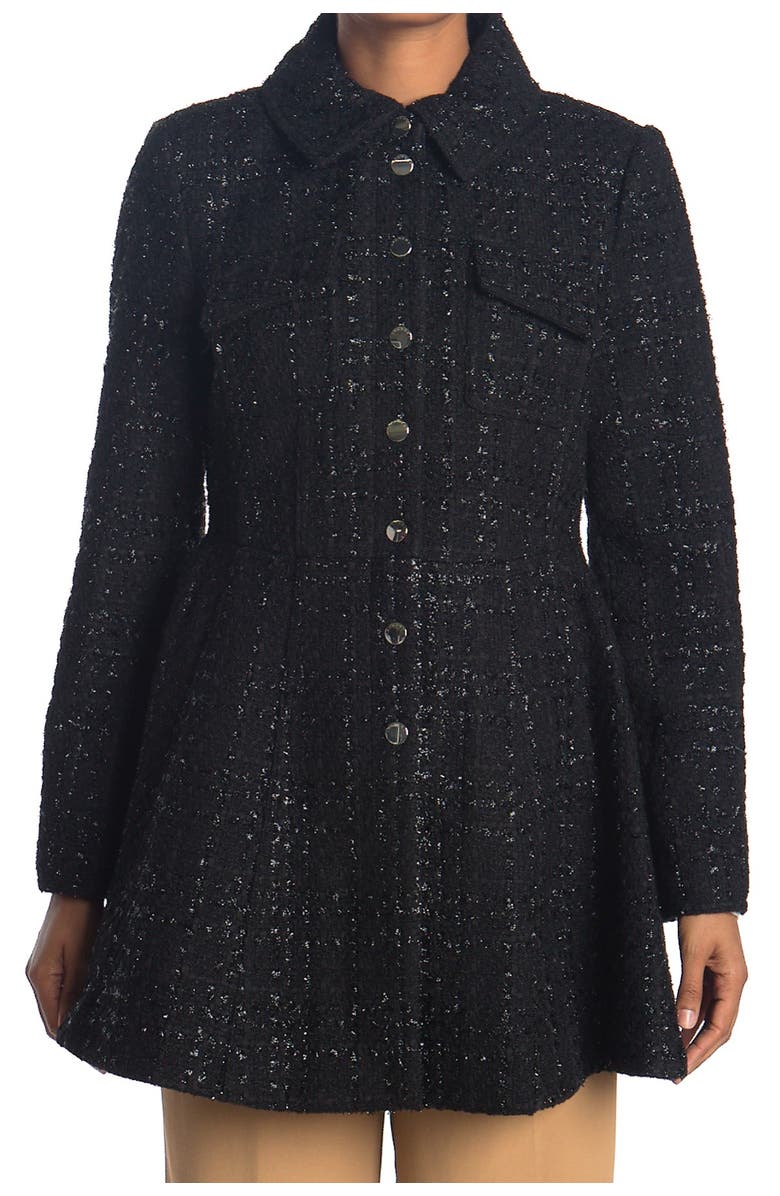 Laundry by Shelli Segal Sparkle Fit & Flare Shirt Jacket | Nordstromrack