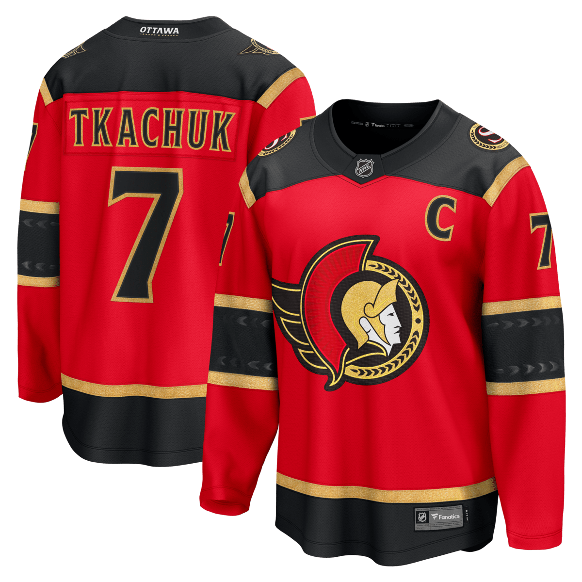 FANATICS Men's Fanatics Brady Tkachuk Red Ottawa Senators Alternate ...