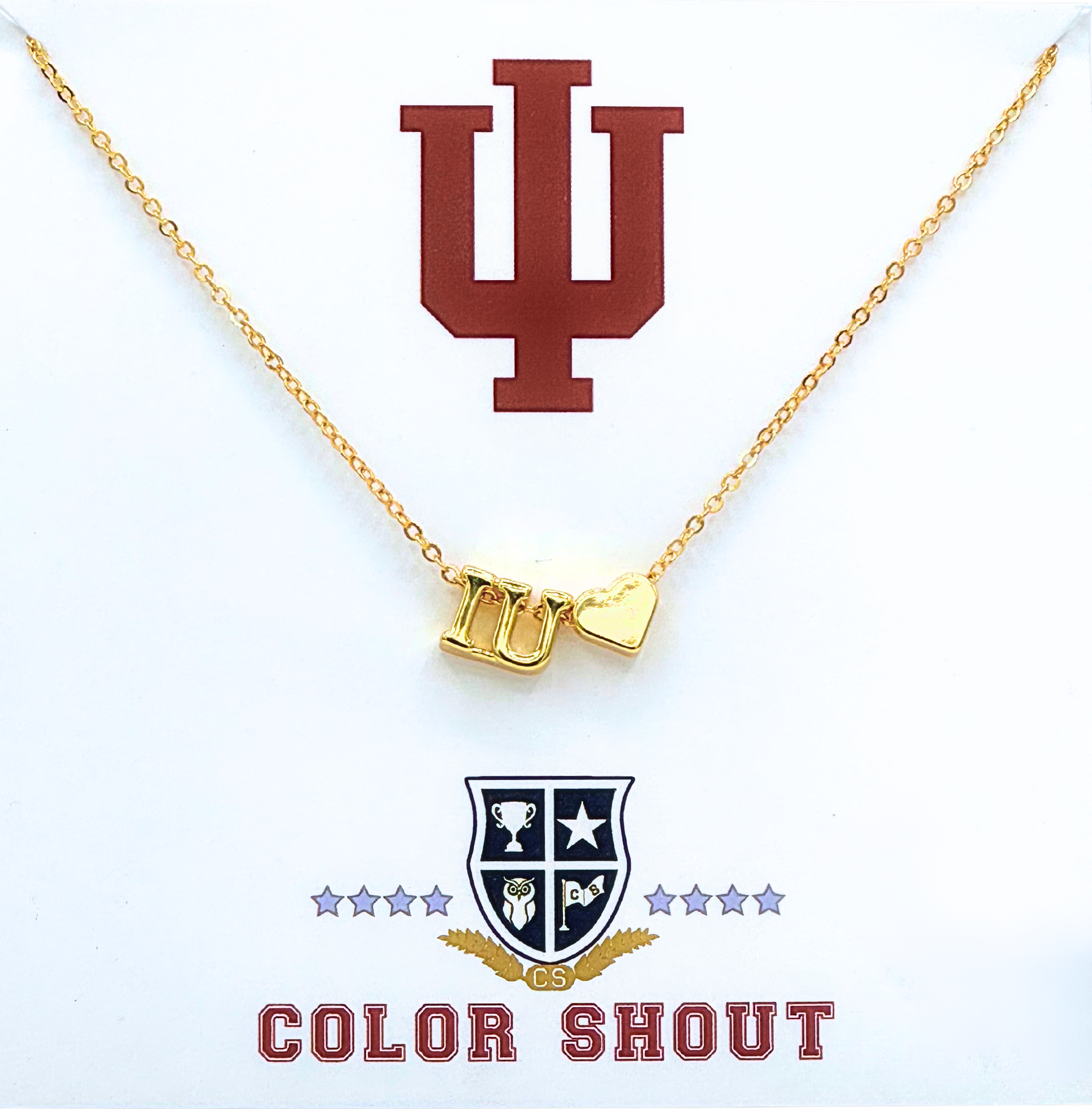 Color Shout Indiana University Gold Heart Necklace | Nordstrom