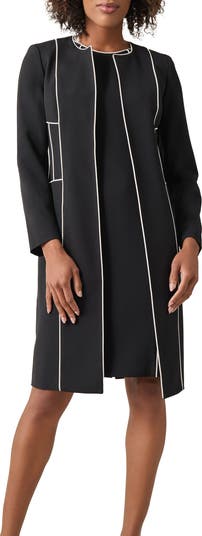 KASPER Contrast Detail Topper | Nordstrom