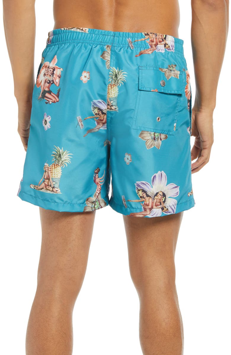 Bather Hula Print Swim Trunks | Nordstromrack