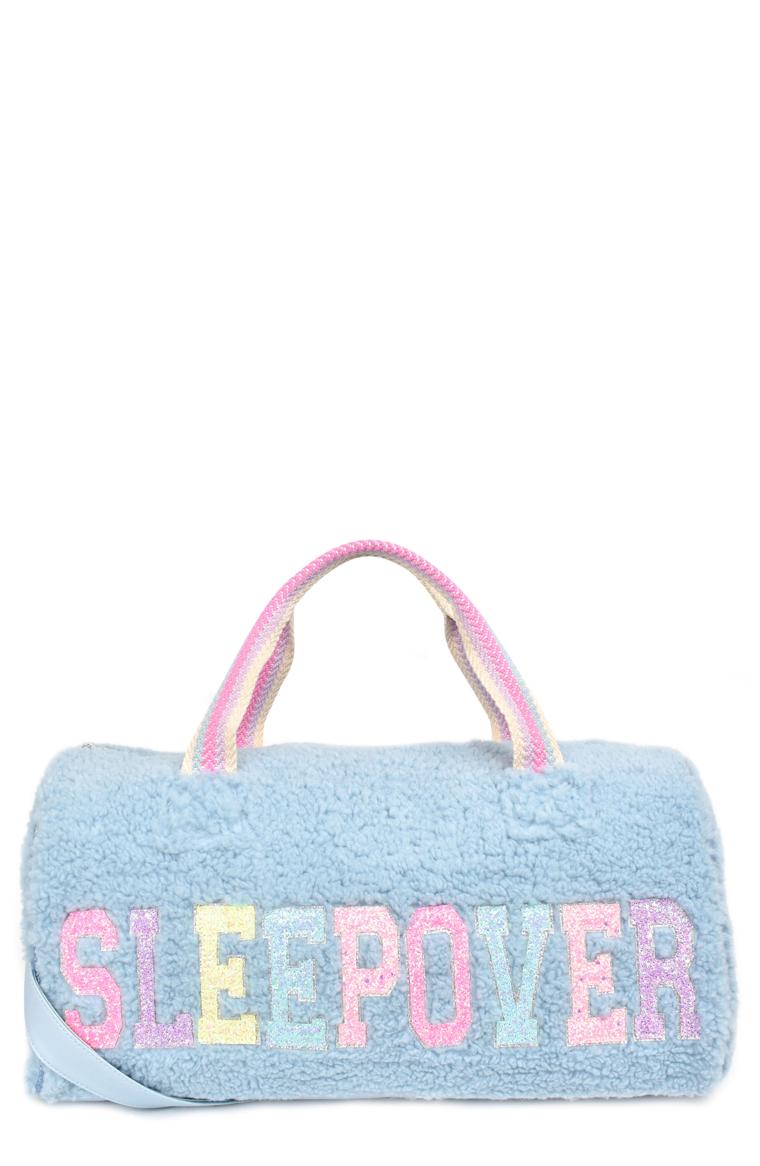 OMG Accessories Kids' Large Sleepover Teddy Fleece Duffle Bag ...
