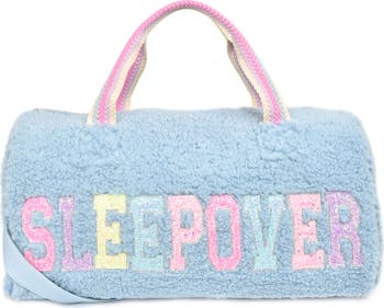 OMG Accessories Kids' Large Sleepover Teddy Fleece Duffle Bag ...