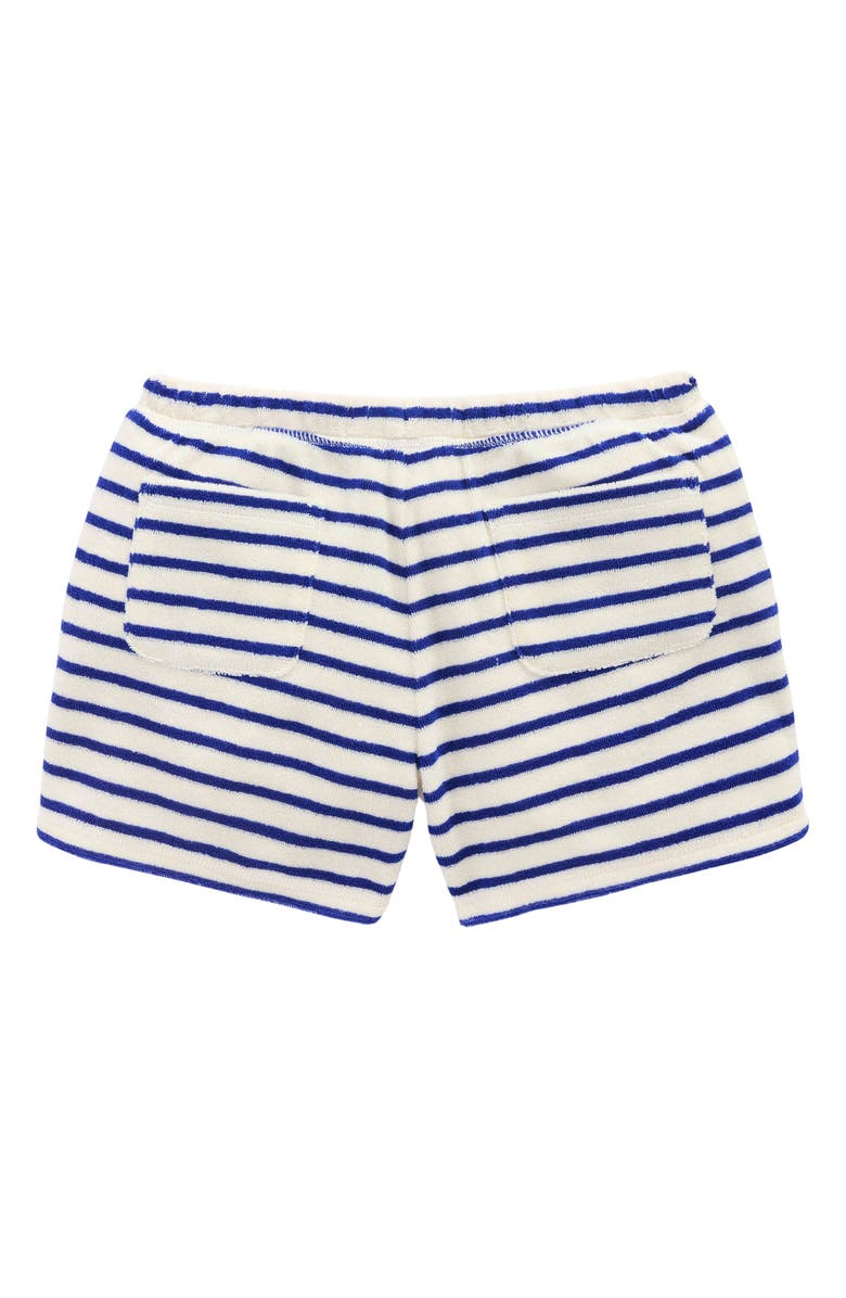 Mini Boden Kids' Mara Stripe Appliqué Terry Cloth Shorts | Nordstromrack