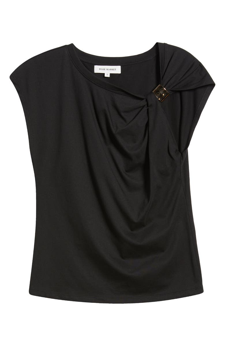Pixie Market Olympia Twist Accent Cotton T-Shirt | Nordstromrack