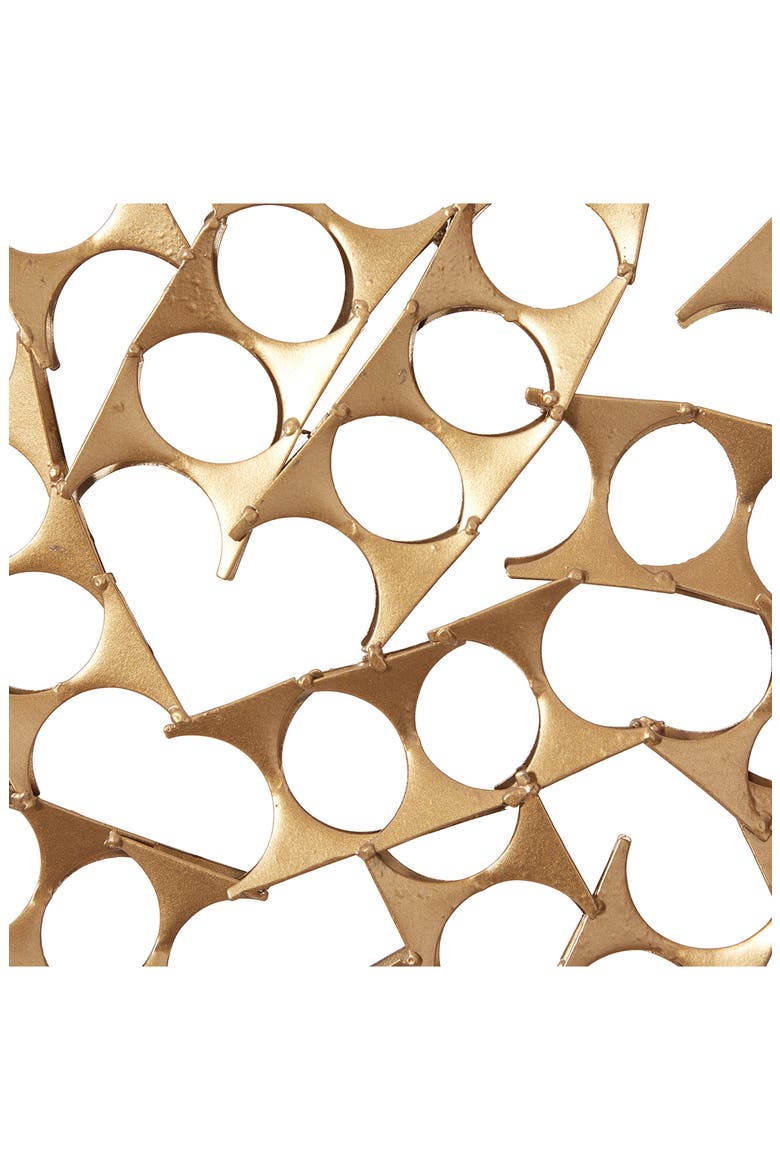 Goldtone Metal Starburst Wall Decor with Cutout Design - Set of 3 ...