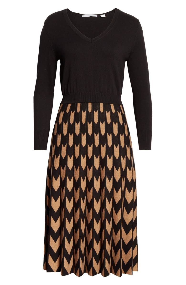 BOSS Fetra Colorblock Long Sleeve Sweater Dress | Nordstromrack
