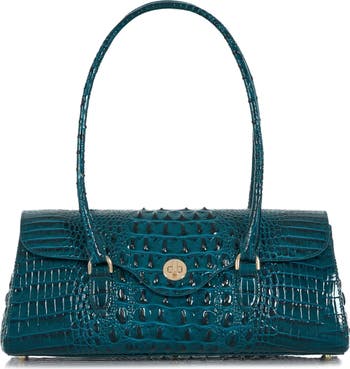 Brahmin Dayan Croc Embossed Leather Satchel | Nordstrom