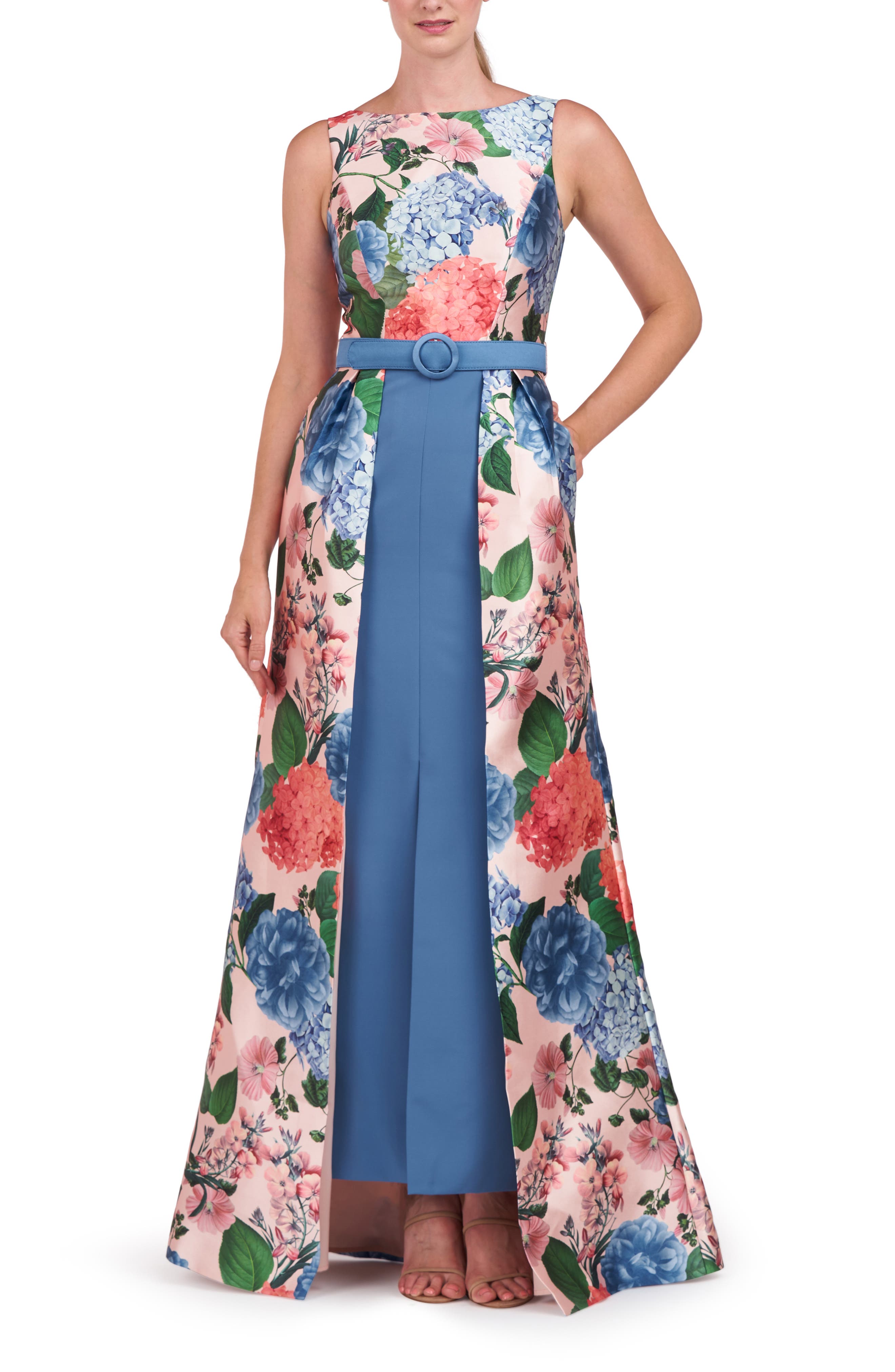 Kay Unger Gail Floral Walk-Through Gown | Nordstrom
