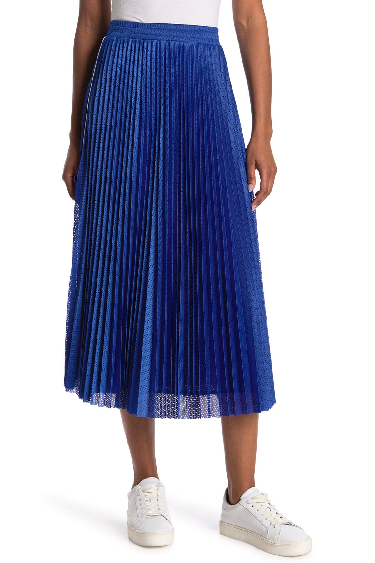RED Valentino Perforated Pleated Skirt | Nordstromrack