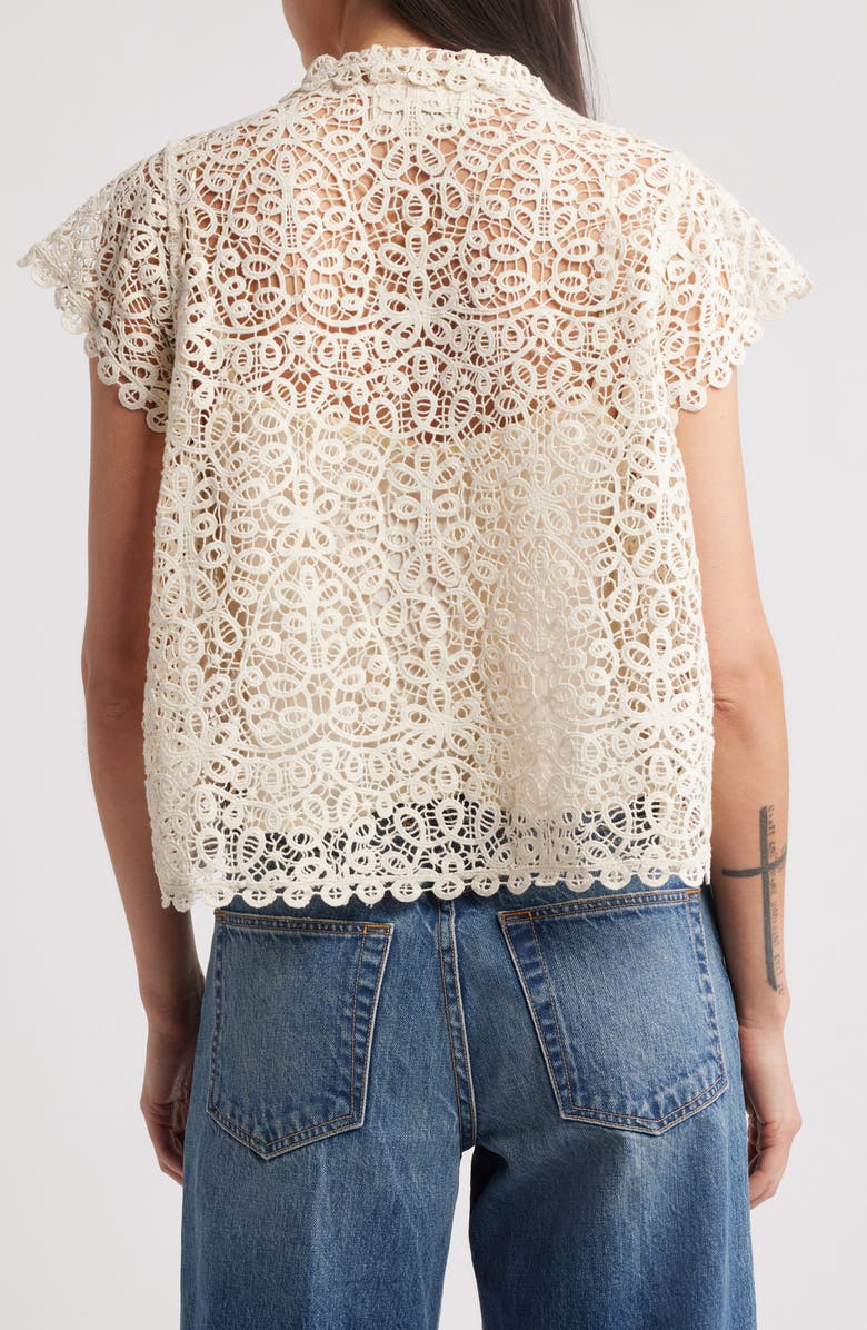 THE GREAT. The Lattice Lace Button-Up Shirt | Nordstromrack