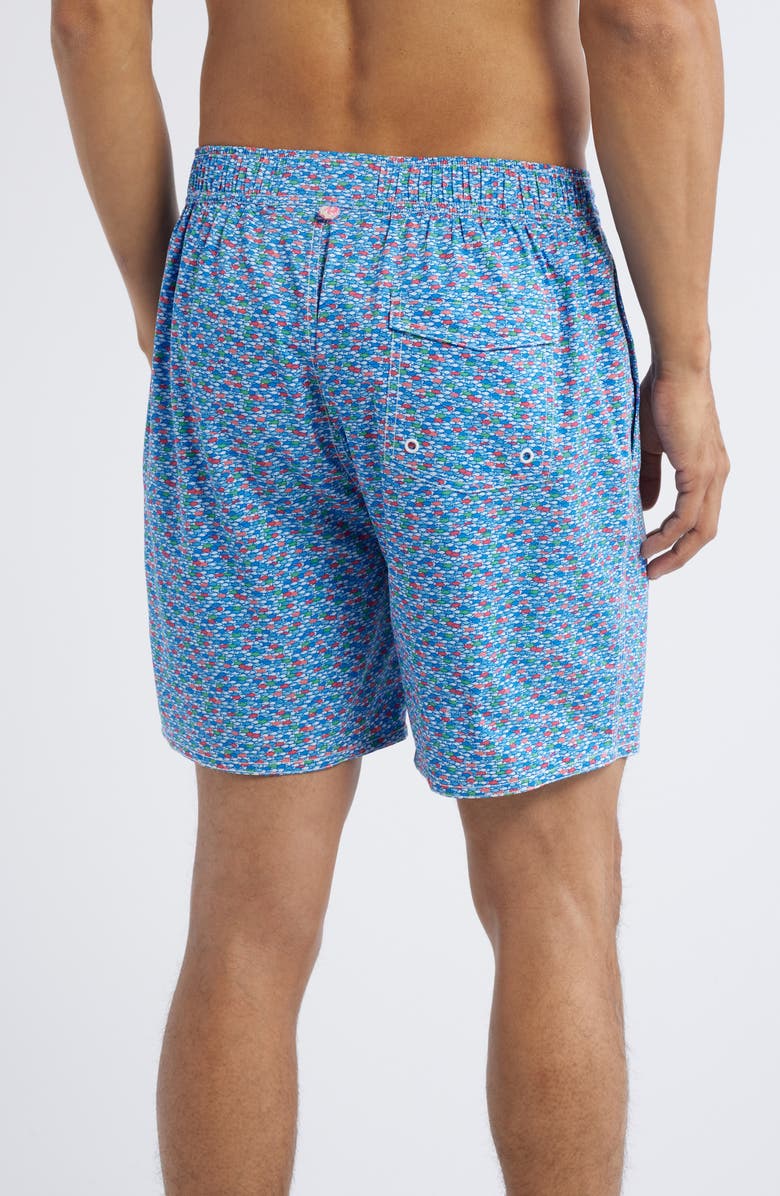 johnnie-O Red Fin Blue Fin Swim Trunks | Nordstrom