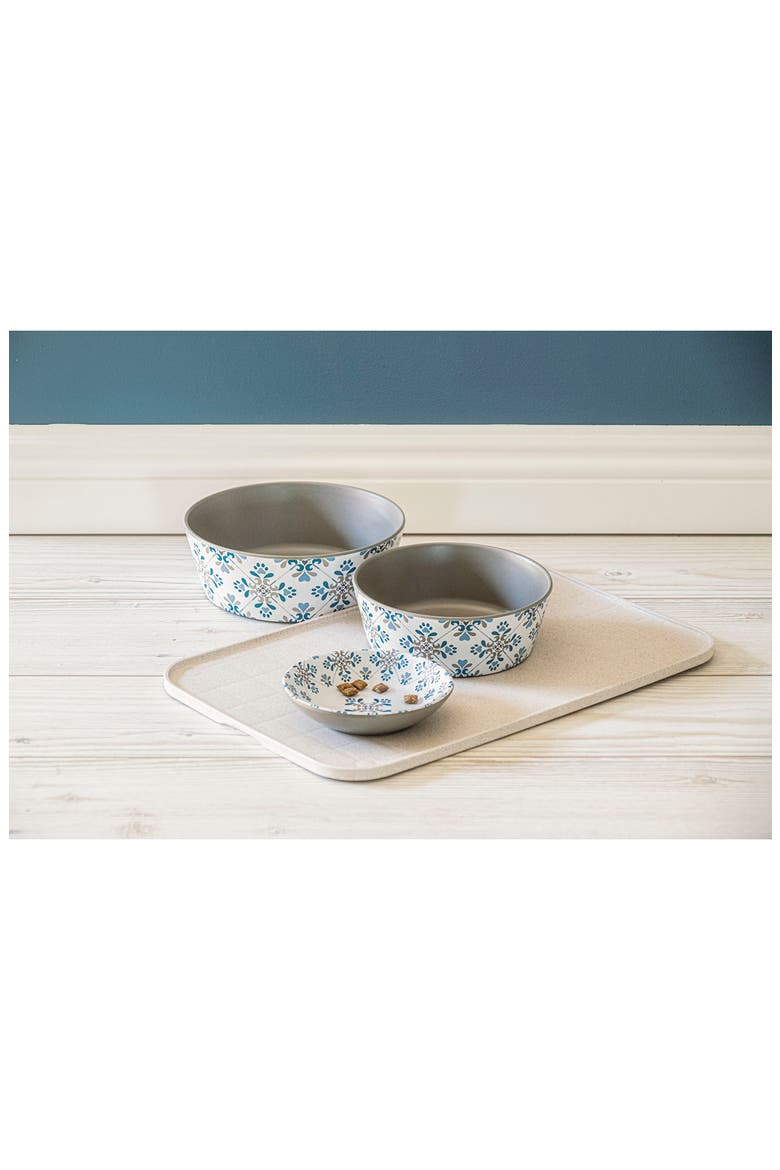 Pawsitano Tile Pet Bowls & Mat Set | Nordstromrack