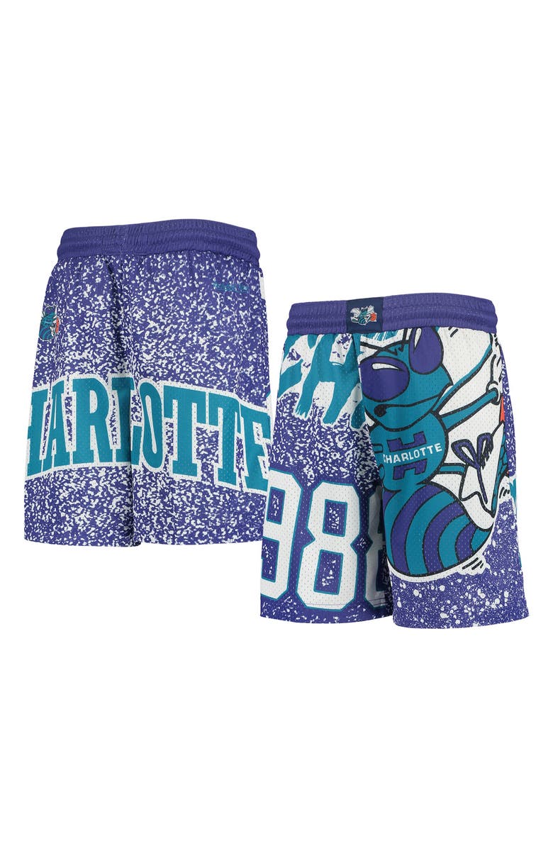 Mitchell & Ness Youth Mitchell & Ness Purple Charlotte Hornets Hardwood ...