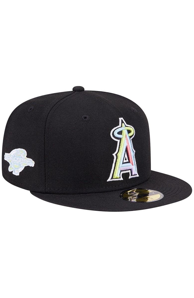 New Era Men's New Era Black Los Angeles Angels Multi-Color Pack 59FIFTY ...
