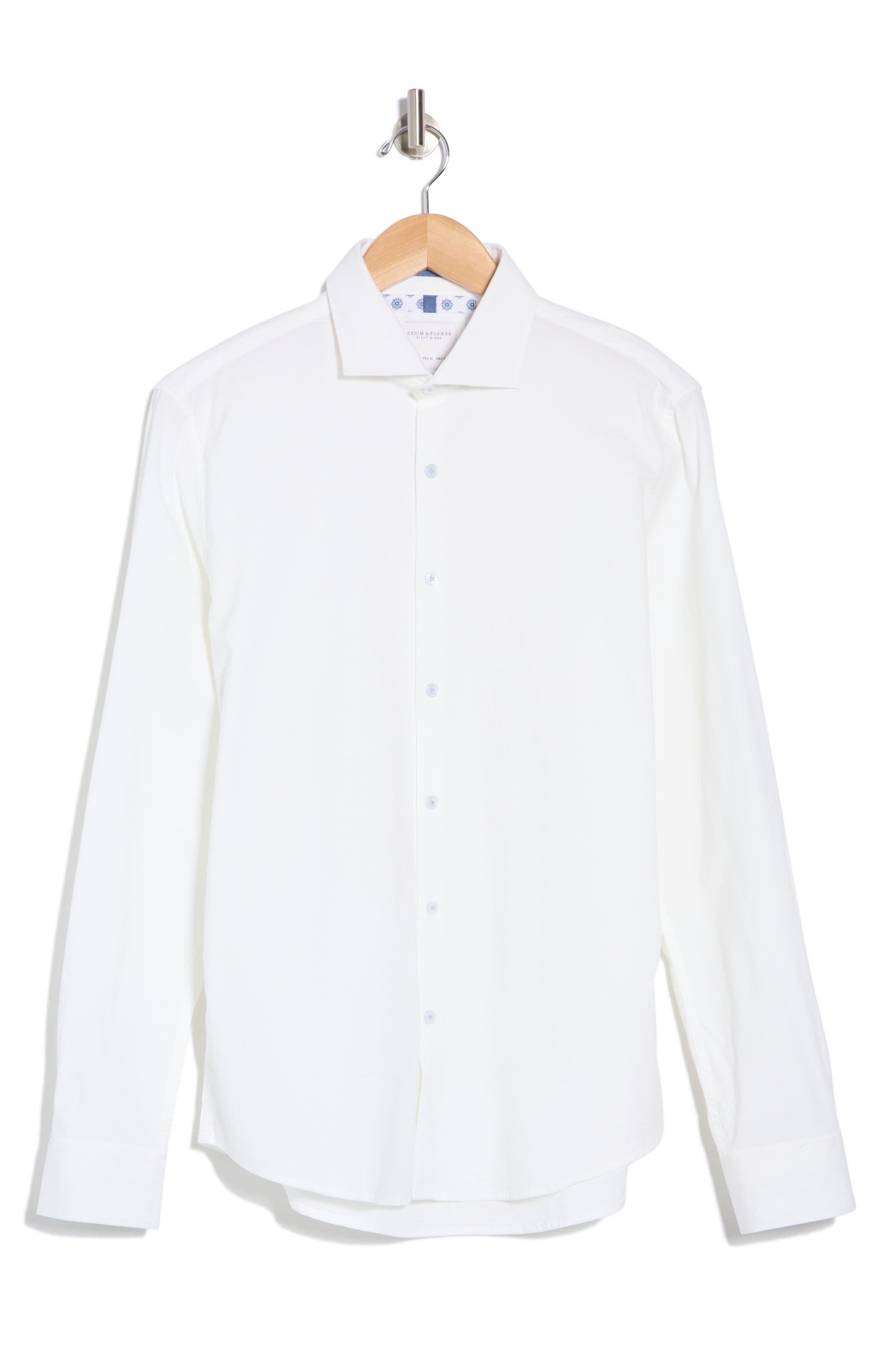 DENIM AND FLOWER White Service Long Sleeve Button-Up Shirt | Nordstromrack