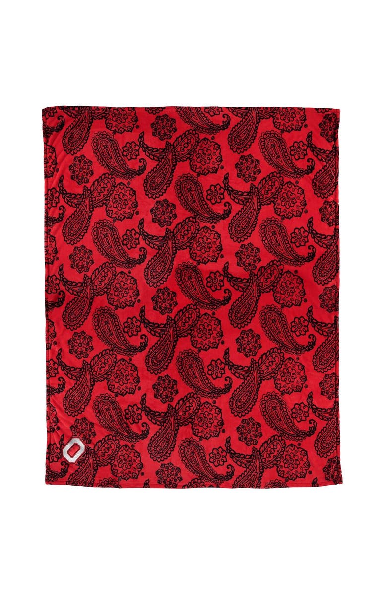 VERA BRADLEY Scarlet Ohio State Buckeyes Plush Bandana Pattern Throw ...