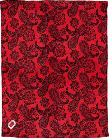 VERA BRADLEY Scarlet Ohio State Buckeyes Plush Bandana Pattern Throw ...