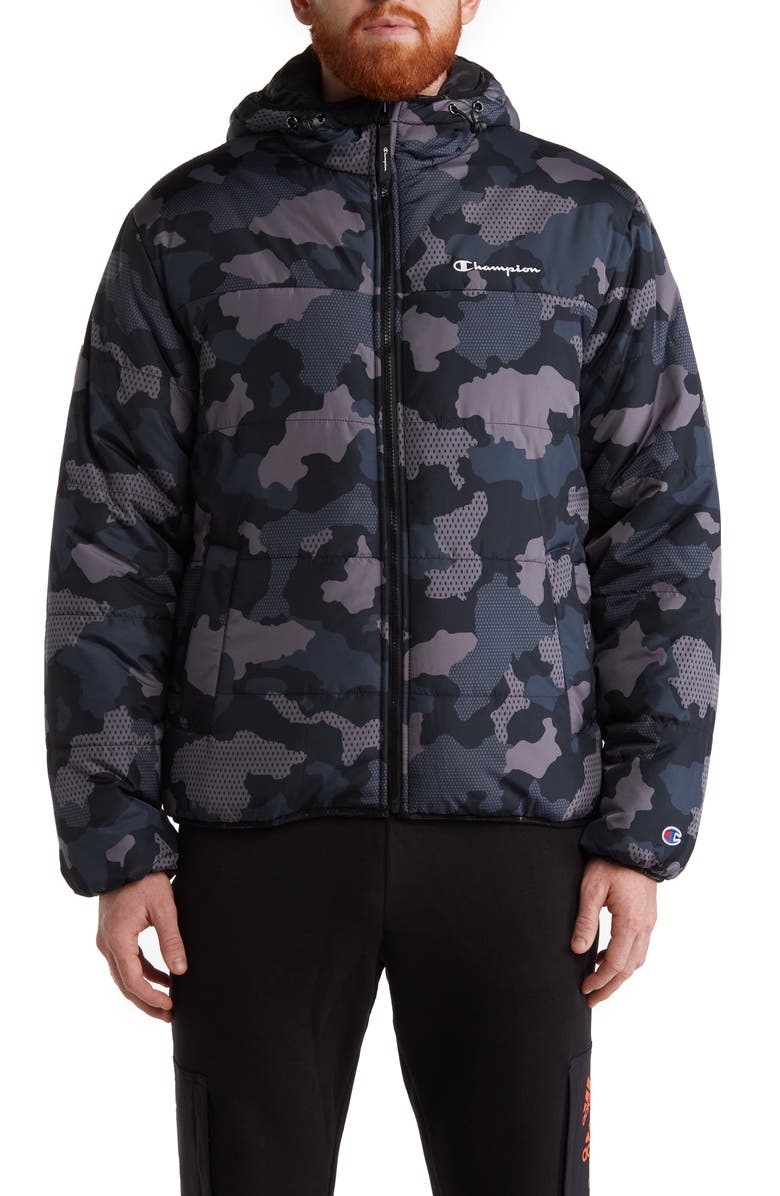 Champion Camo Print Hooded Puffer Jacket | Nordstromrack