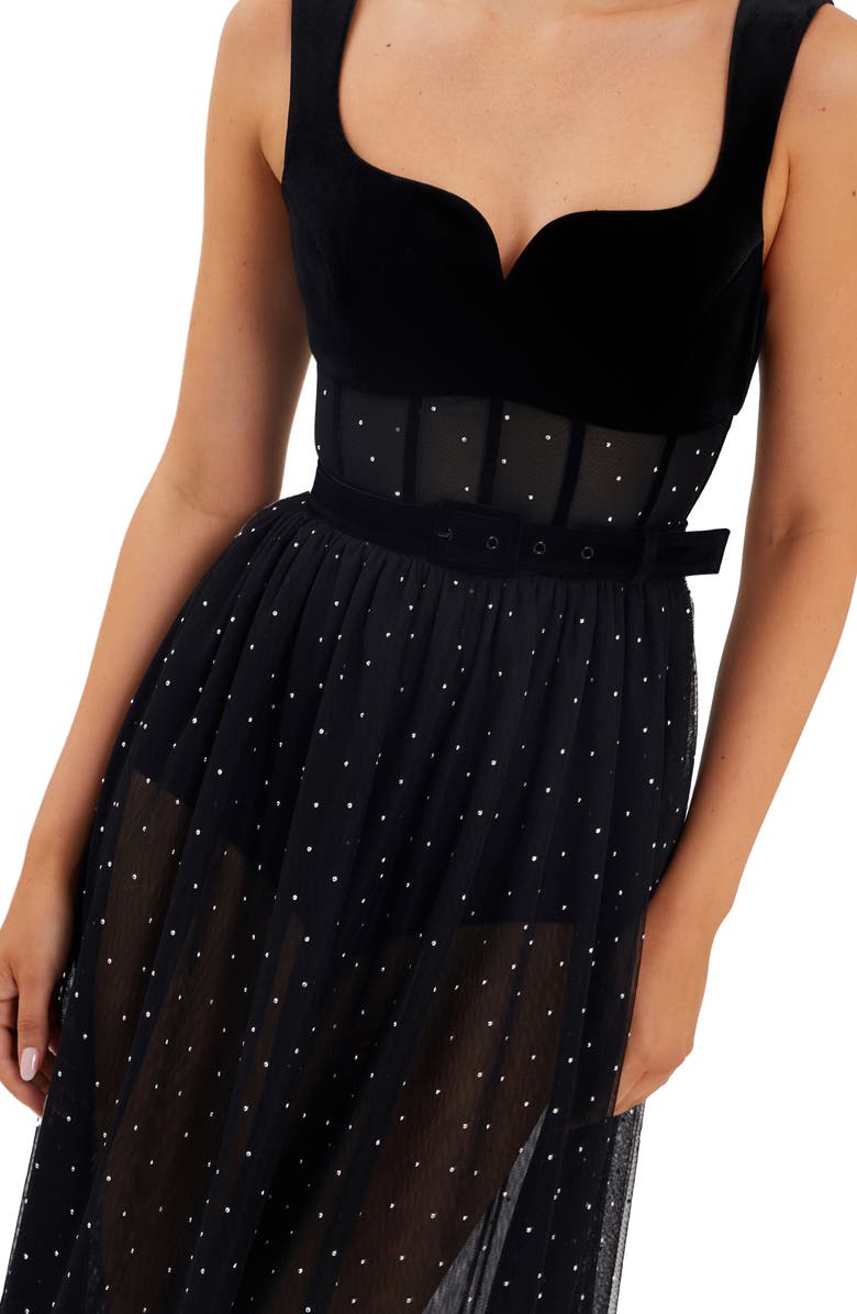 Rebecca Vallance Lilah Diamante Midi Dress | Nordstromrack