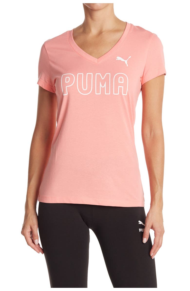 PUMA Stacked Outline V-Neck Tee | Nordstromrack