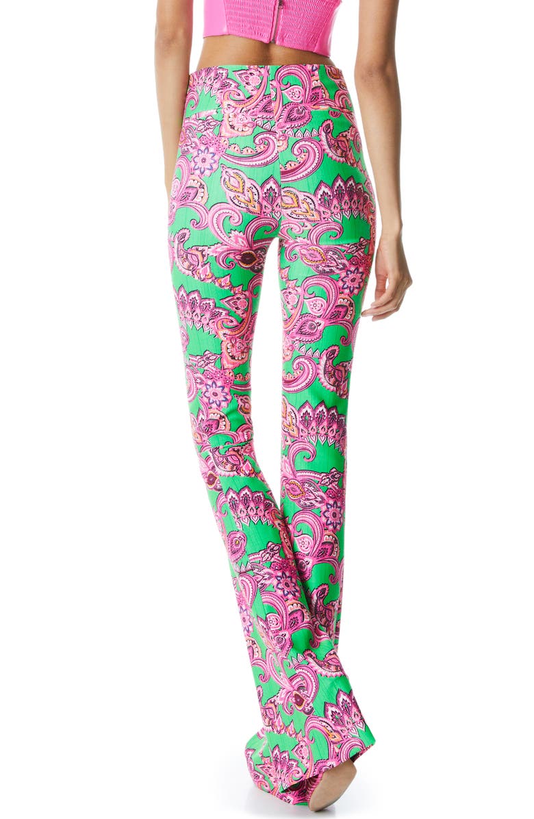 Alice + Olivia Teeny Paisley Flare Bootcut Pants | Nordstrom