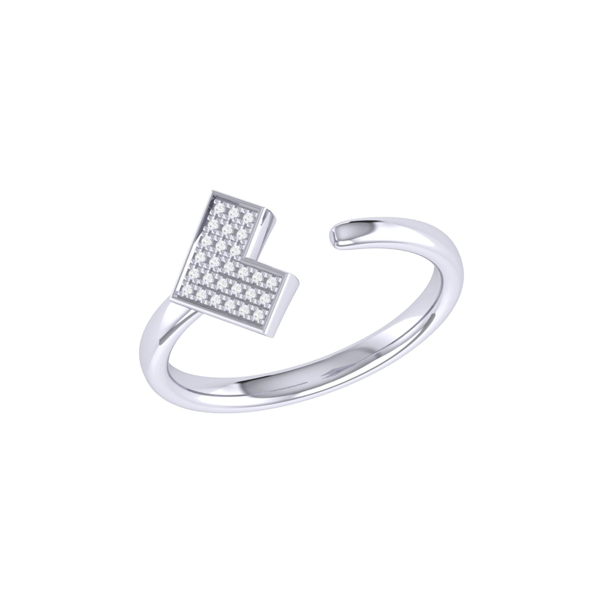 LuvMyJewelry One Way Arrow Sterling Silver Diamond Open Ring | Nordstrom