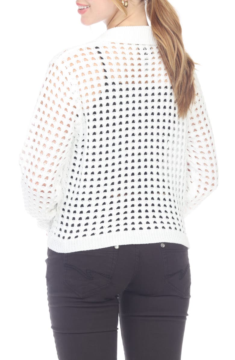 RAIN AND ROSE Open Stitch Button Front Cardigan | Nordstromrack
