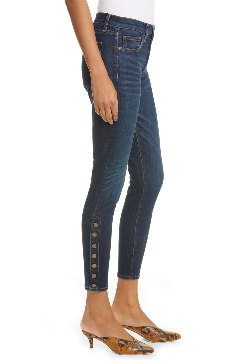 Veronica Beard Debbie Side Button High Waist Ankle Skinny Jeans ...