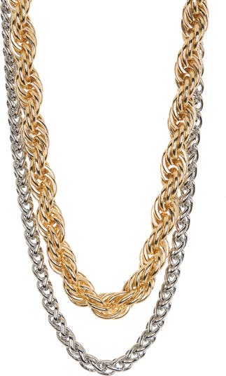 NORDSTROM RACK Double Row Twisted Rope Collar Necklace | Nordstromrack