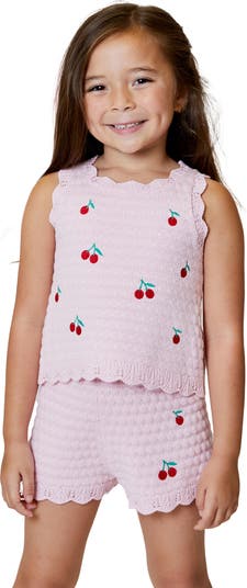 Design History Kids' Strawberry Knit Tank Top & Shorts Set | Nordstromrack