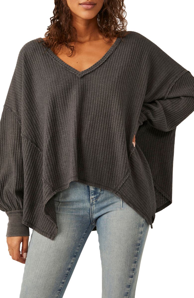 Free People Coraline Balloon Sleeve Thermal Top | Nordstromrack