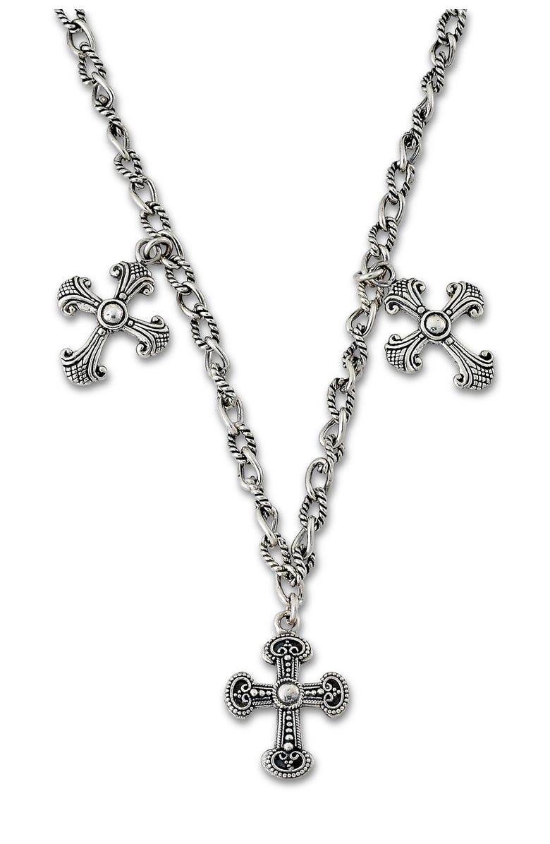 SAMUEL B. Sterling Silver Cross Charm Necklace | Nordstromrack