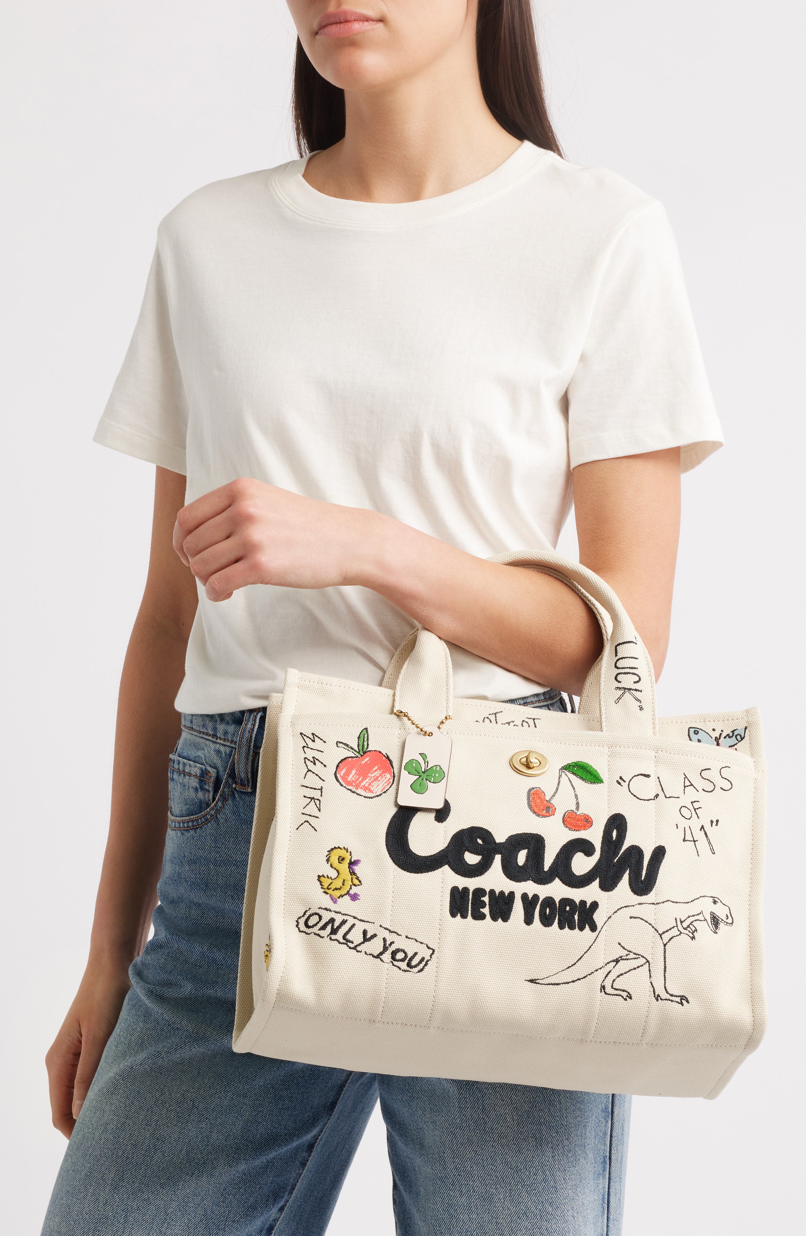 COACH Sketch Print Cotton Canvas Cargo Tote | Nordstrom