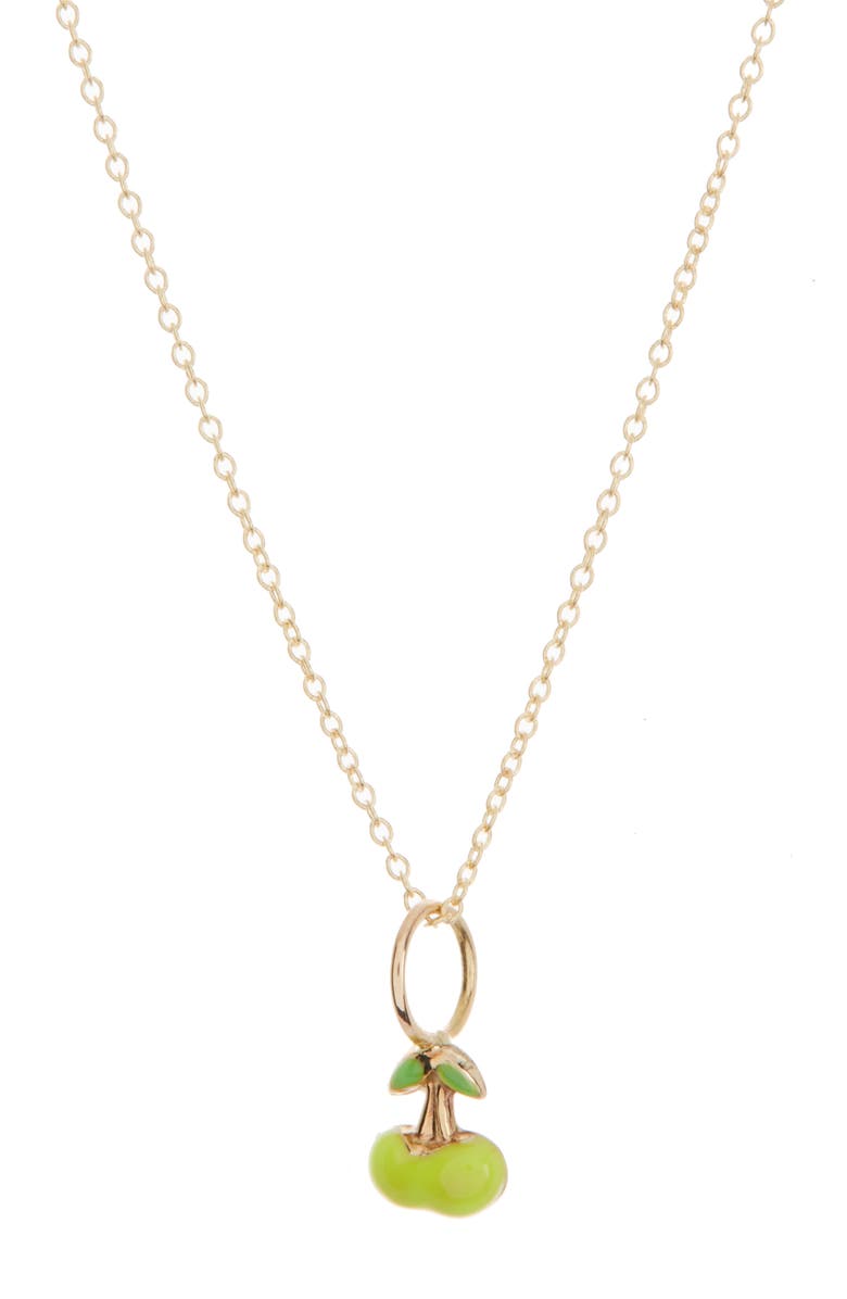 Bony Levy 14K Yellow Gold Enamel Cherry Necklace | Nordstromrack