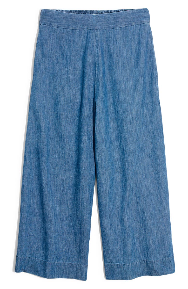 Madewell Huston Pull-On Chambray Crop Pants | Nordstromrack