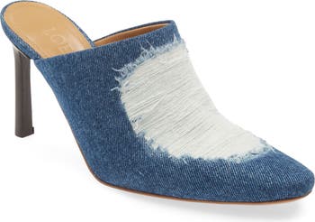 Loewe Ripped Denim Mule (Women) | Nordstrom