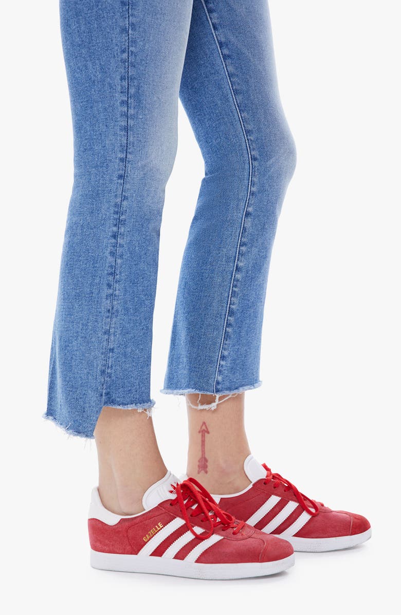 MOTHER The Insider Raw Step Hem High Waist Crop Bootcut Jeans | Nordstrom