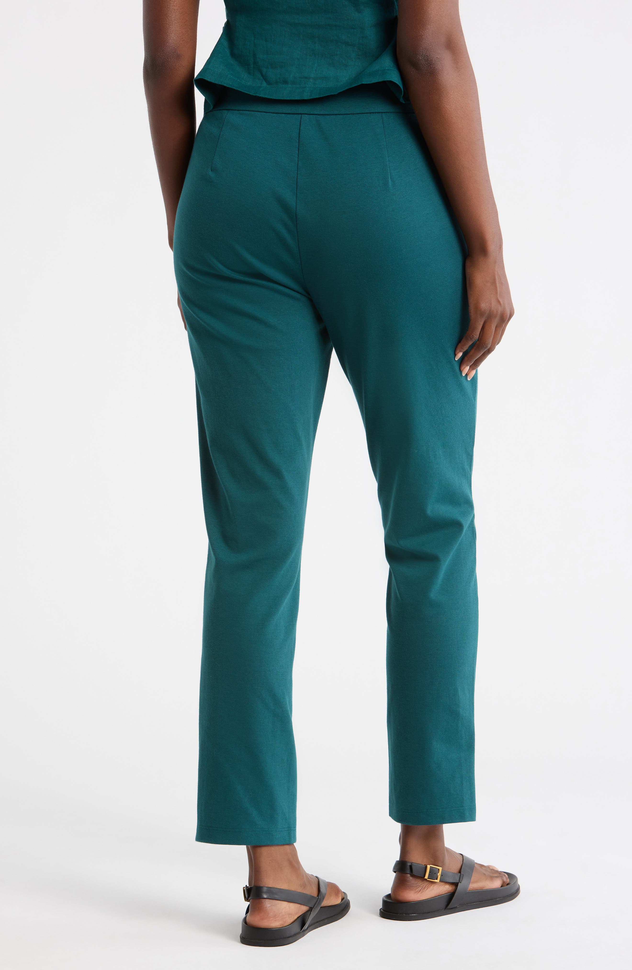 Eileen Fisher High Waist Ponte Ankle Pants | Nordstromrack