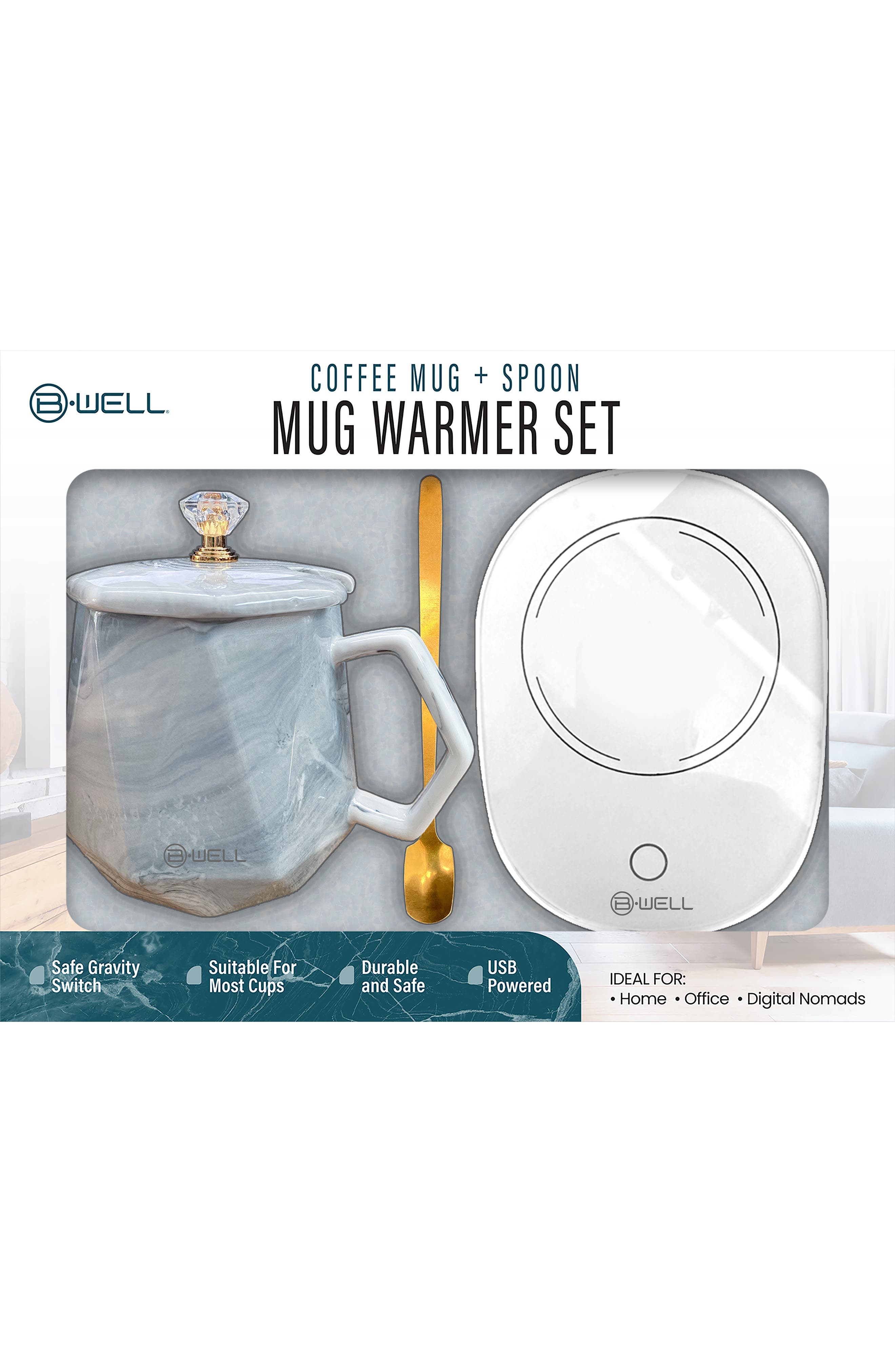 BYTECH Marbled Mug & Warmer Pad Set | Nordstromrack