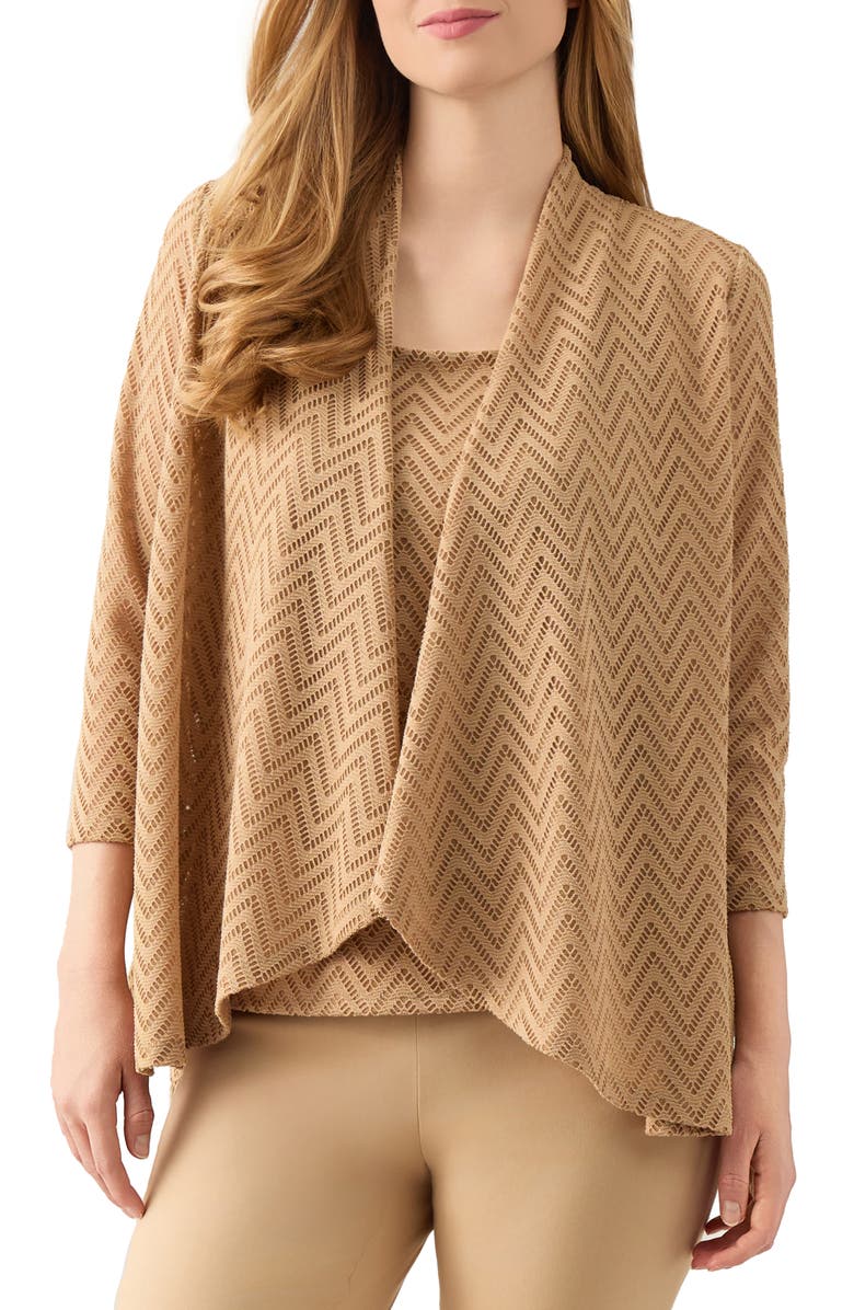 KASPER Open Stitch High-Low Cardigan | Nordstrom