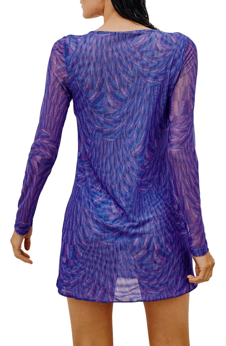 ViX Paula Hermanny Leslie Cleo Long Sleeve Cover-Up Dress | Nordstromrack