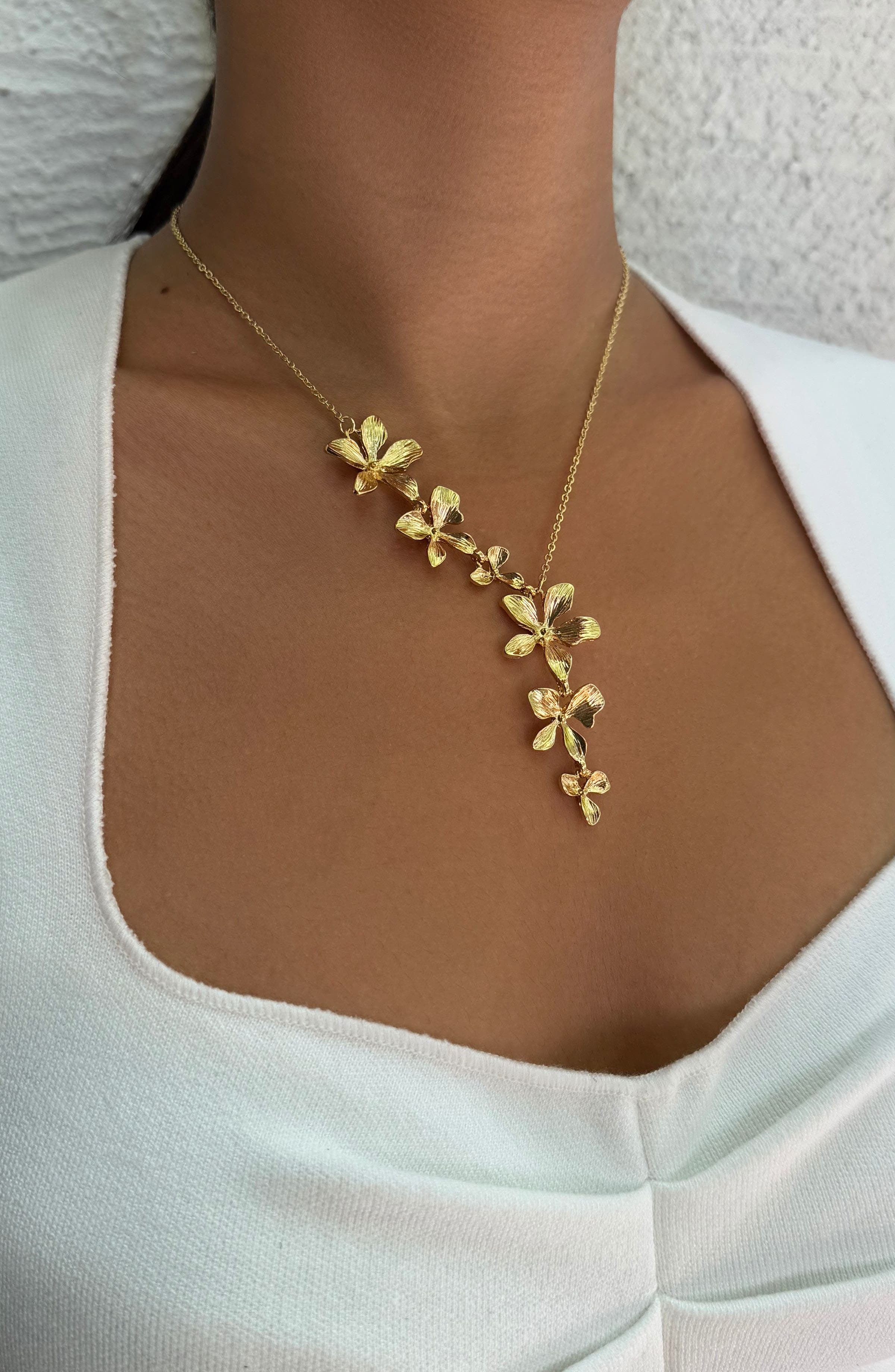 Adornia Textured Petals Y-Necklace | Nordstromrack