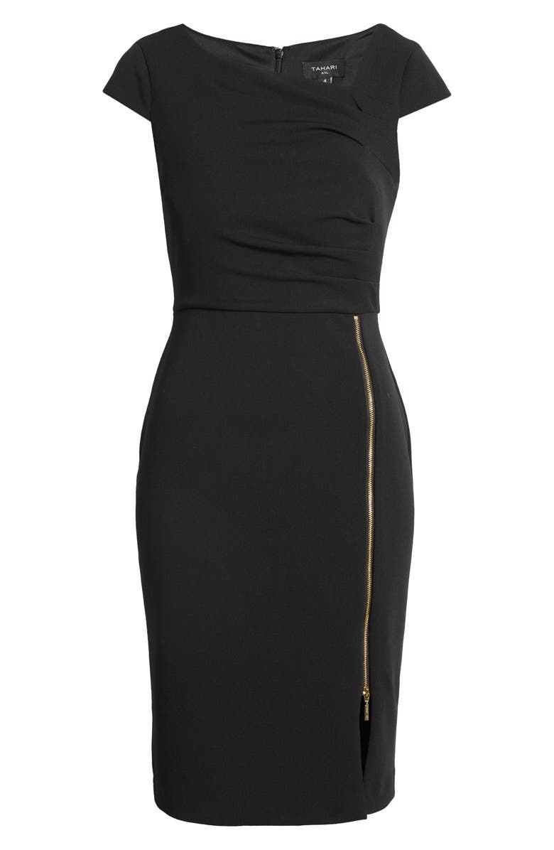 Tahari ASL Ruched Midi Sheath Dress | Nordstromrack