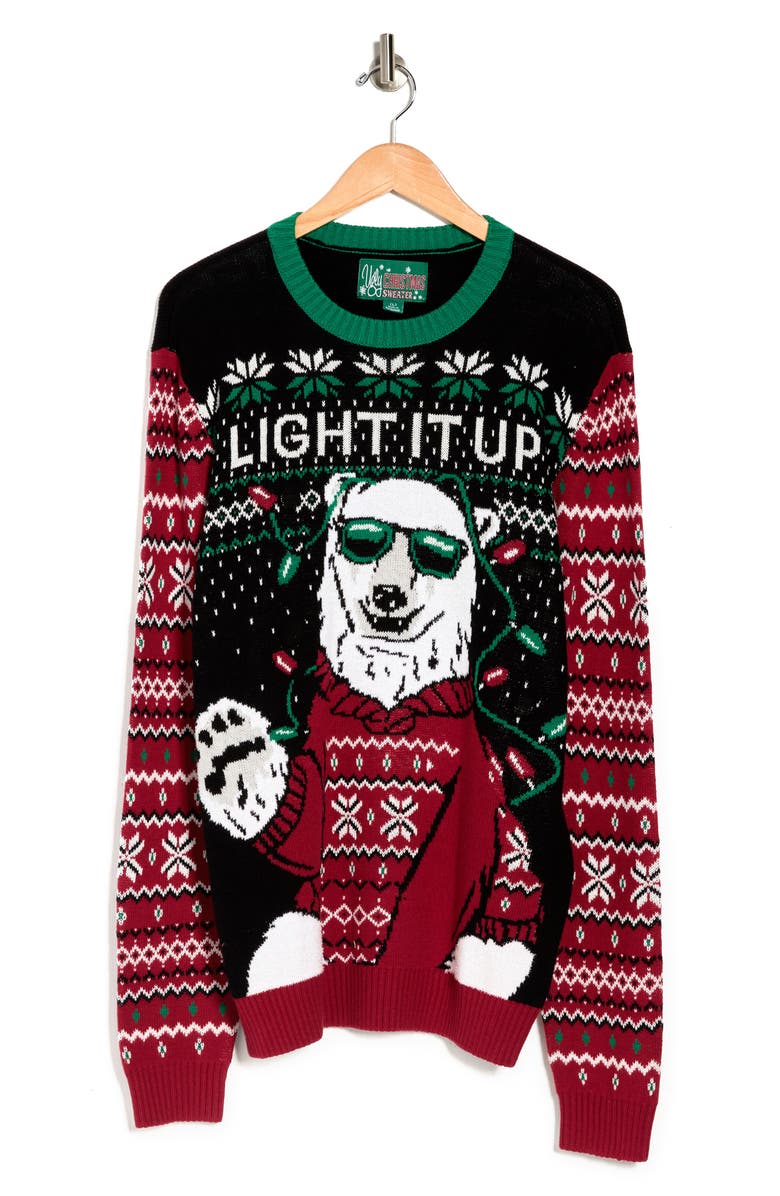 Ugly Christmas Sweater Light It Up Polar Bear Sweater | Nordstromrack