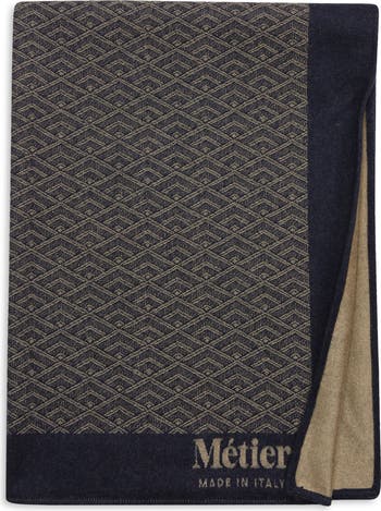 Métier London Large Logo Cashmere Throw Blanket | Nordstrom