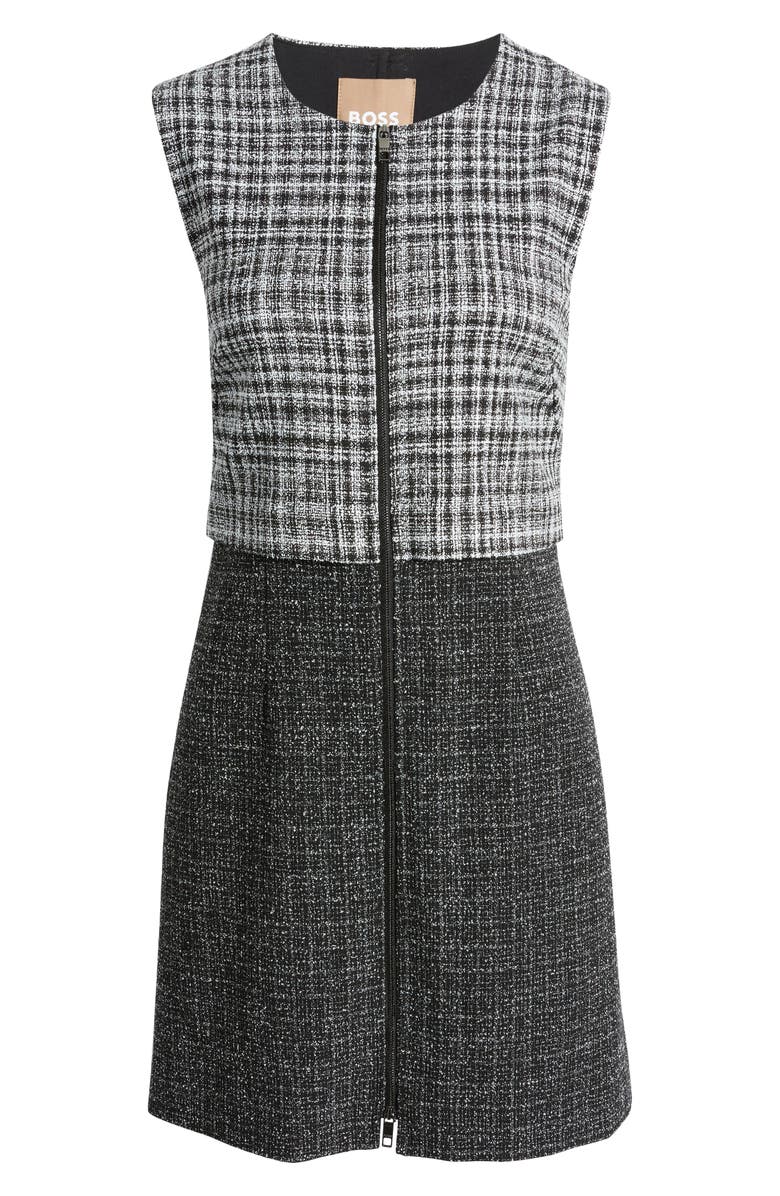 BOSS Danesi Sleeveless Zip Front Tweed Dress | Nordstromrack