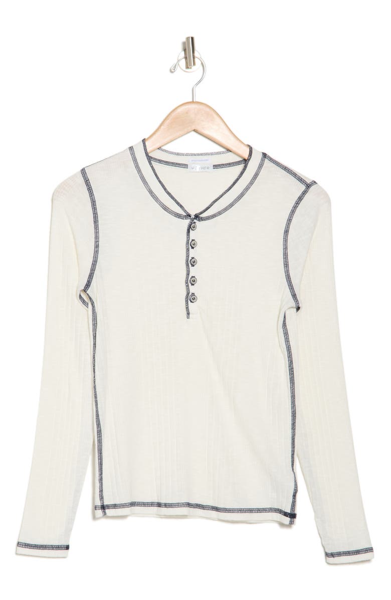 MOTHER The Itty Bitty Pixie Thermal Henley Top | Nordstromrack