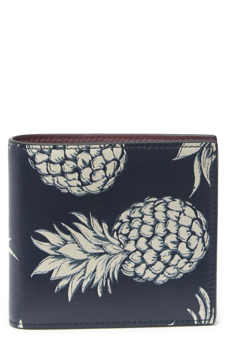 Valentino Bi-Fold Printed Leather Card Wallet | Nordstromrack