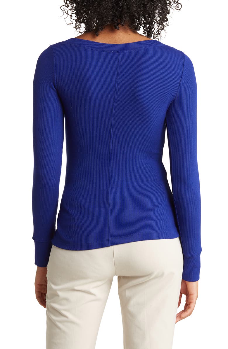 Reiss Carly Asymmetrical Long Sleeve Knit Top | Nordstromrack